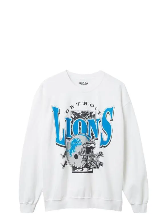 Junk Food Detroit Lions Graphic Sweatshirt - White