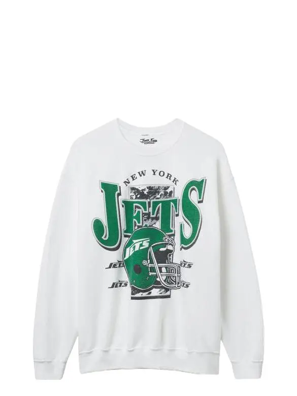 Junk Food New York Jets Graphic Sweatshirt - White
