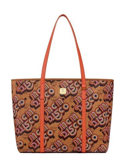 Mcm Medium Toni Top-zip Shopper In Visetos Monogram - Brown