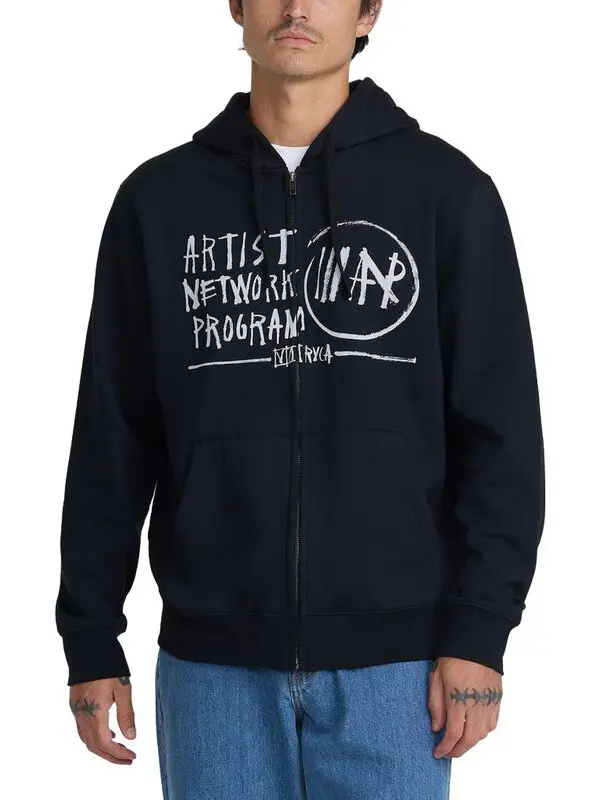 Rvca Horton Anp Zip Hoodie - Black
