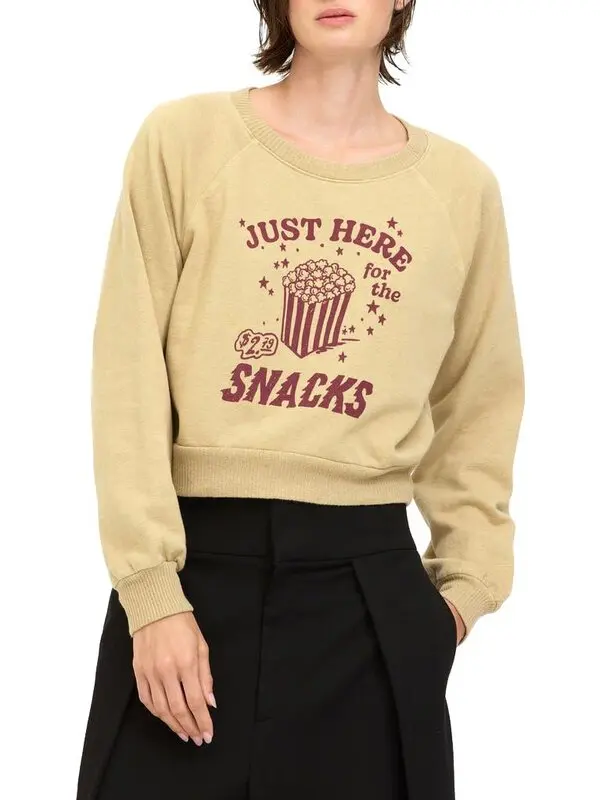 PROJECT SOCIAL T Shrunken Graphic Sweatshirt - Camel