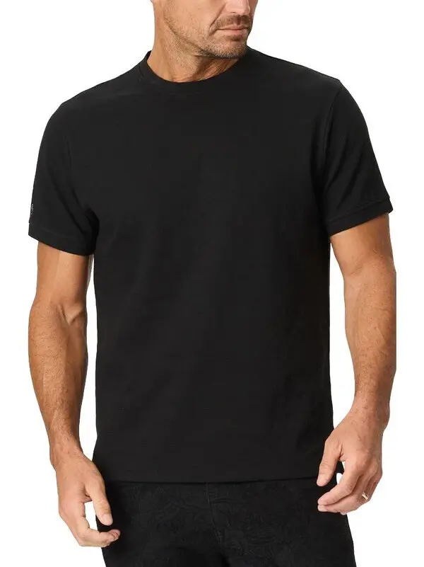 Robert Graham Baslow Geometric Cotton Blend T-shirt - Black