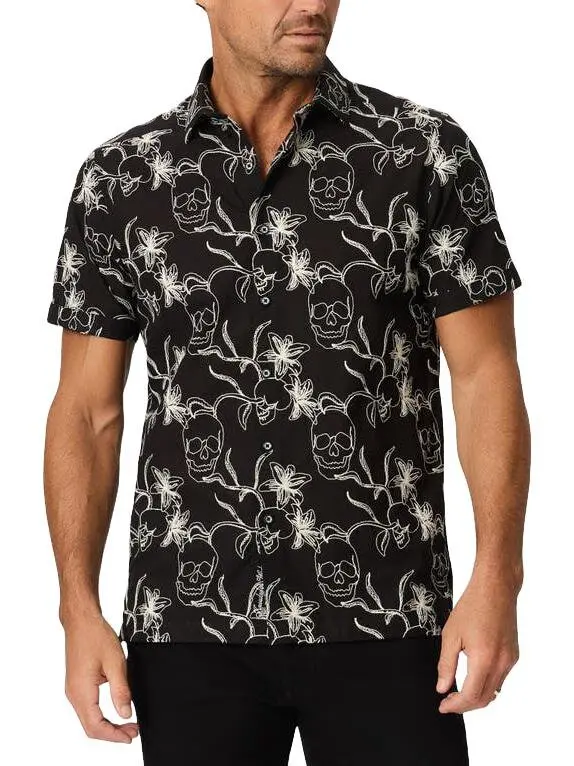 Robert Graham Emden Short Sleeve Button-up Shirt - Black