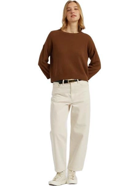 Chinti & Parker Cloud Cashmere Cropped Sleeve Sweater - Toffee