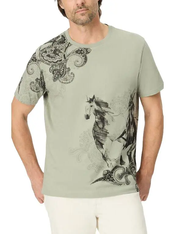 Robert Graham Ghost Gallop Graphic T-shirt - Sage