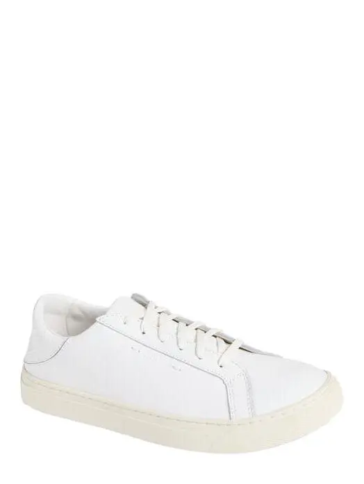 Olukai Kou Leather Sneakers With Embossed Detailing - White/white