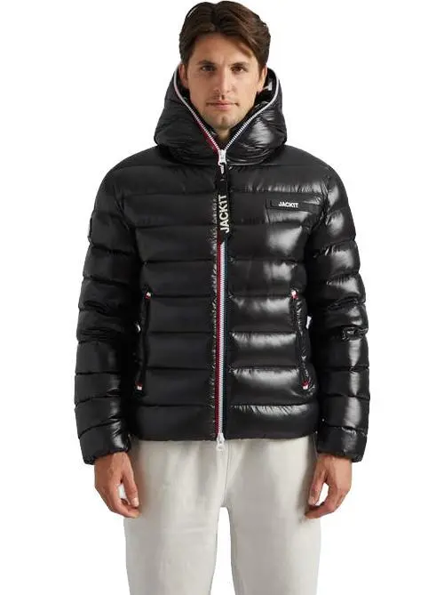JACK1T Hooded Insulated Puffer - Black