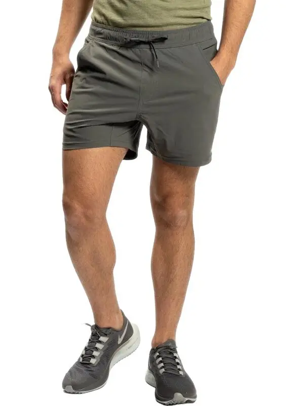 PETER MANNING NYC 5-inch Inseam Performance Shorts - Dark Grey