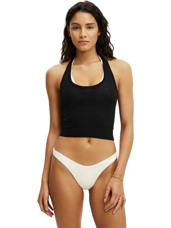 Cotton:on Maya Knit Halter Top - Black