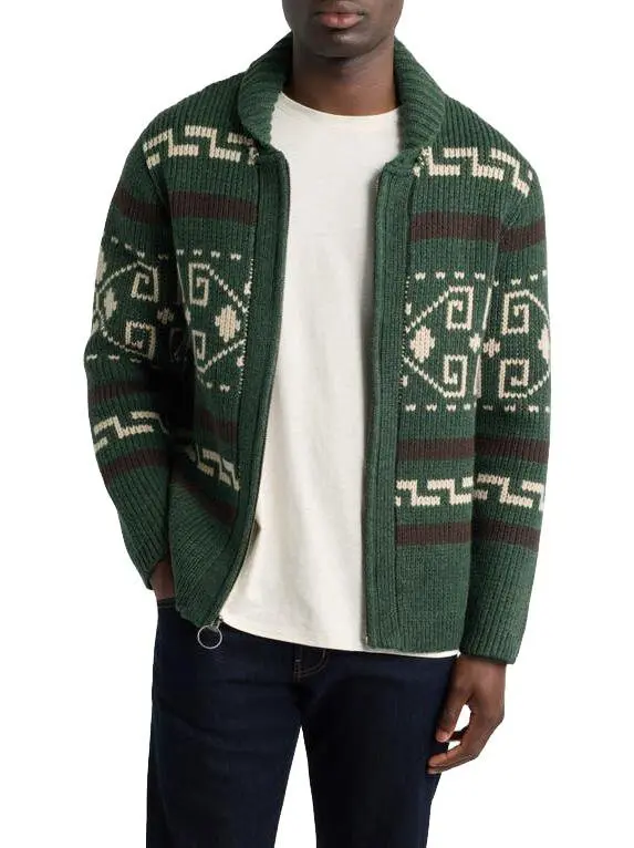 Pendleton The Original Westerley Zip Cardigan - Dark Green