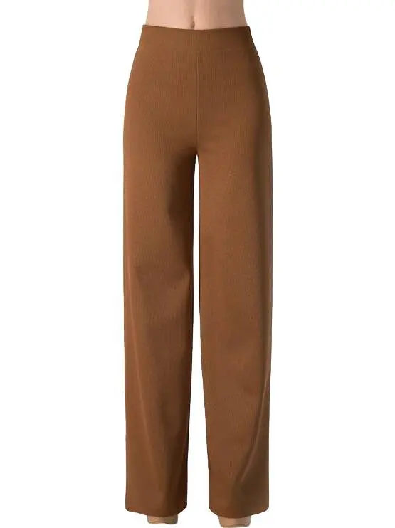 IVONNE High-rise Wide-leg Pants With Back Darts - Camel