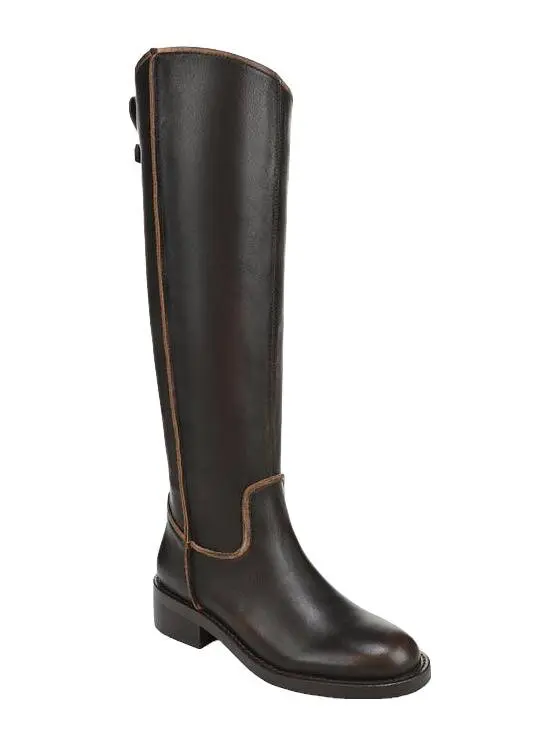 Sam Edelman Meritt Leather Knee High Boots - Washed Brown