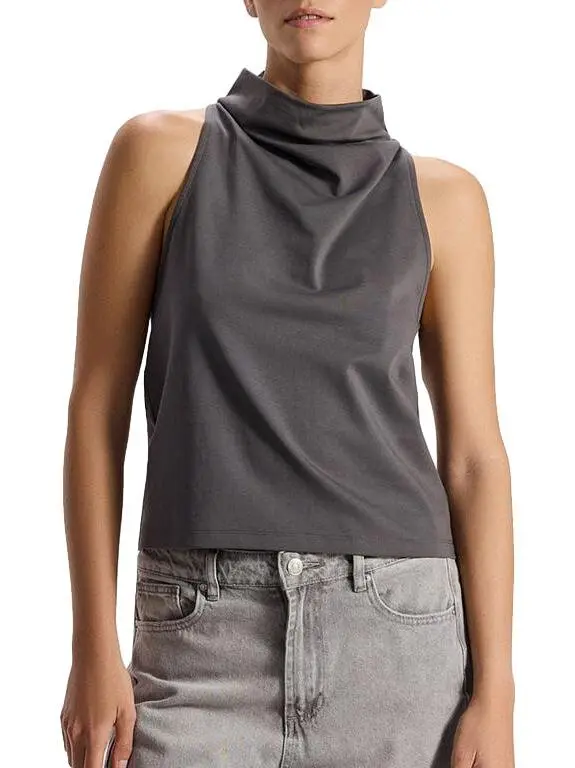 Ronen Chen High-neck Sleeveless Top - Grey