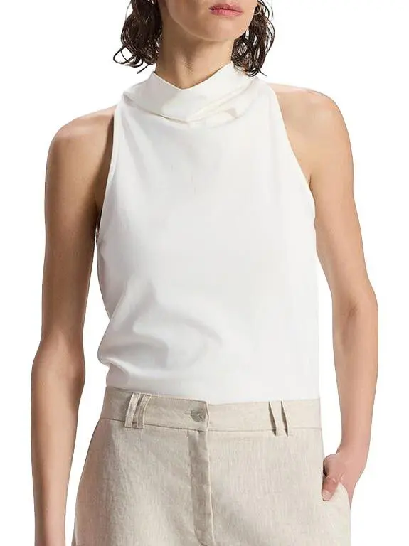 Ronen Chen High-neck Sleeveless Top - White