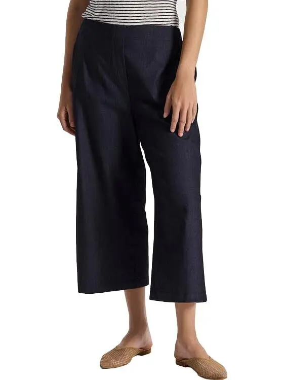 Ronen Chen Elior High Waist A-line Trousers - Deep Navy