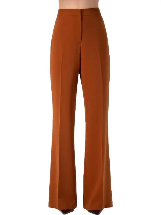 IVONNE High-rise Semi-flare Trousers - Chedron