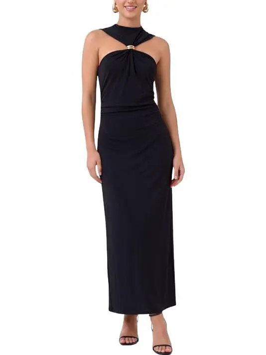 Rachel Rachel Roy High Neck Midi Dress - Black