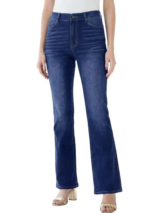 Roaman's 360º Stretch 5-pocket Bootcut Jean - Medium Stonewash