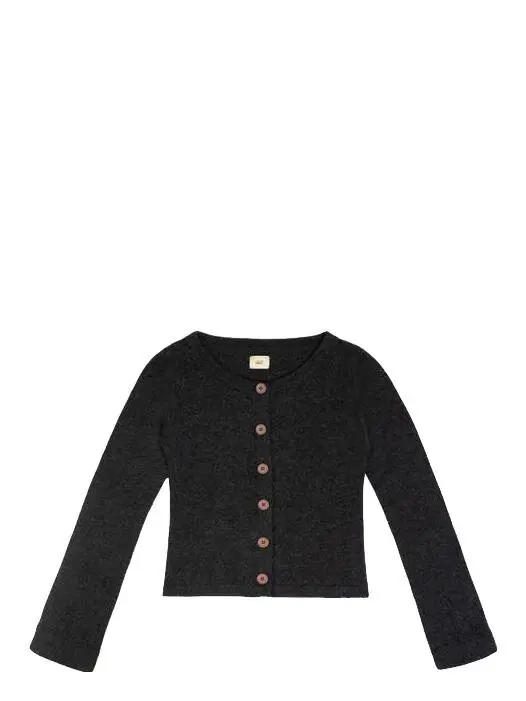 ODDLI Long Sleeve Cashmere Cardigan - Dark Grey