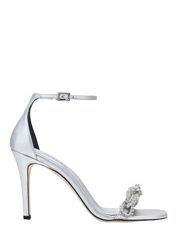SERENA UZIYEL Catena Notte & Glam High-heel Ankle Sandal - Silver