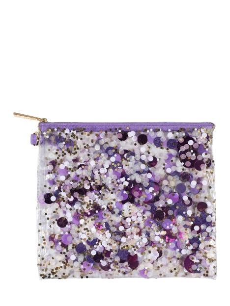 PACKED PARTY Spirit Squad Confetti Everything Pouch - Purple