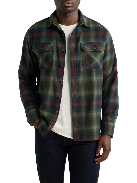 Pendleton Burnside Flannel Shirt - Green Multi Plaid