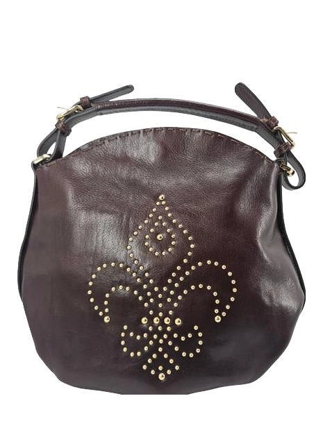 MADISON MAISON Studded Leather Shoulder Bag - Brown