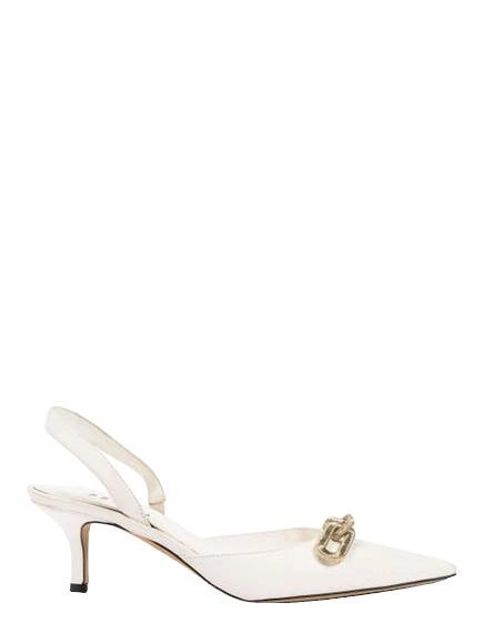 SERENA UZIYEL Catena Slingback Mid-heel Pumps - Off-white
