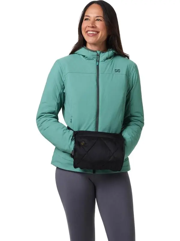 MOBILE WARMING Quilted Heated Hand Warmer With Adjustable Waist Belt - Black