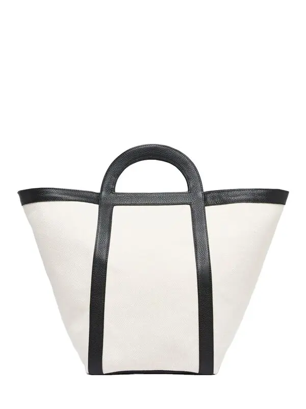MESCH Atuel Large Canvas Tote With Leather Trim - Black