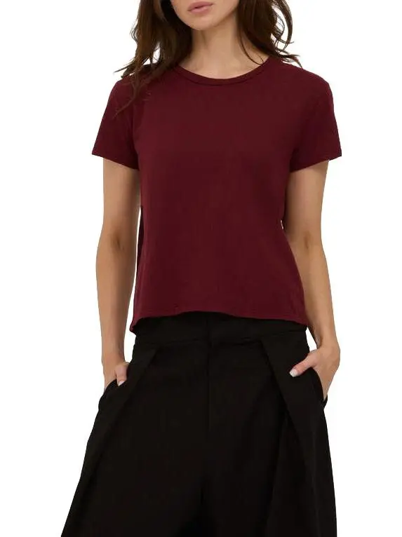 PROJECT SOCIAL T Boxy Cotton T-shirt - Dark Cherry