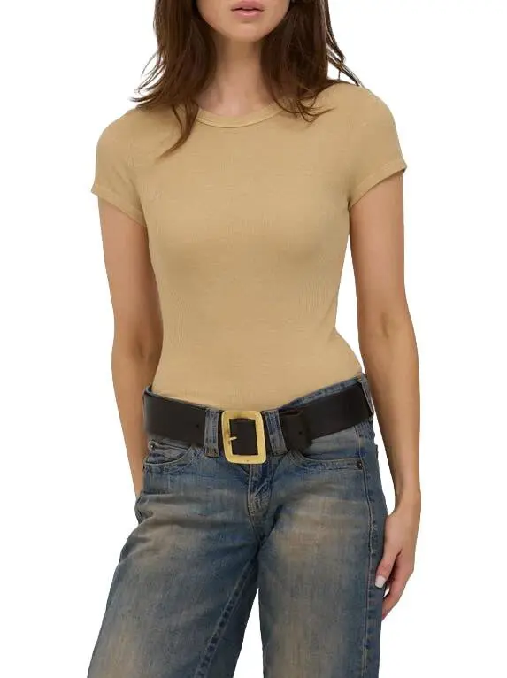 PROJECT SOCIAL T Griffith Rib Baby T-shirt - Camel