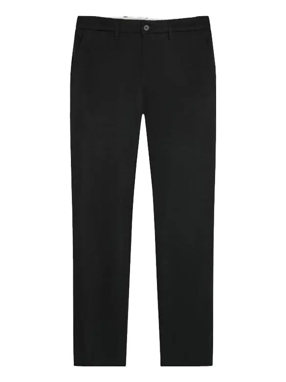 Bugatchi Flat Front Wool Blend Chino Pants - Black