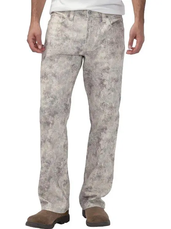 SILVER JEANS CO. Zac Distressed Relaxed Straight Leg Jeans - Distressed Tree
