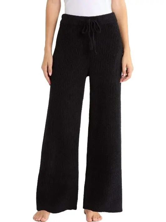 UGG Couria Straight Leg Ribbed Lounge Pants - Black
