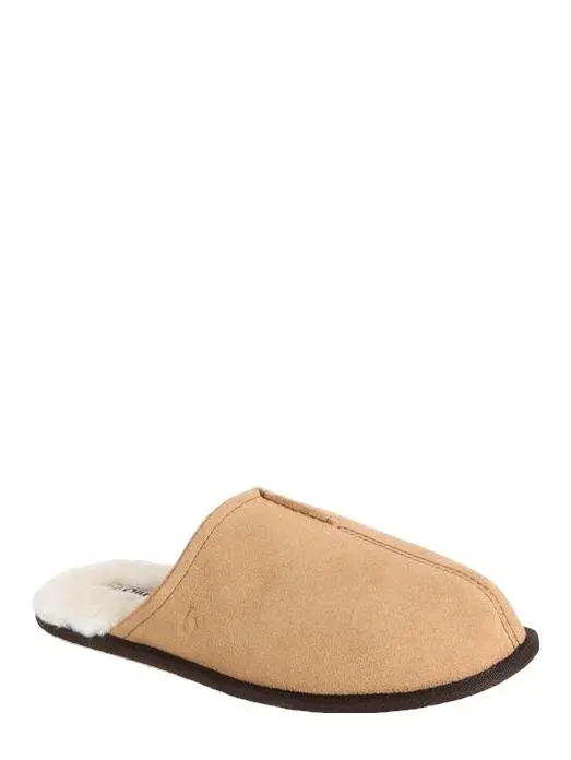 Olukai Ku'ono Suede & Shearling Slipper - Tan/dk Java