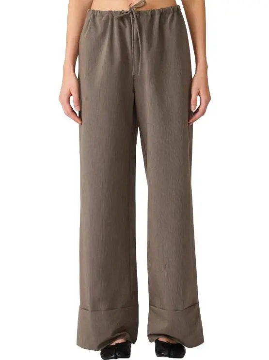 Steve Madden Idra Wide Leg Pants - Walnut