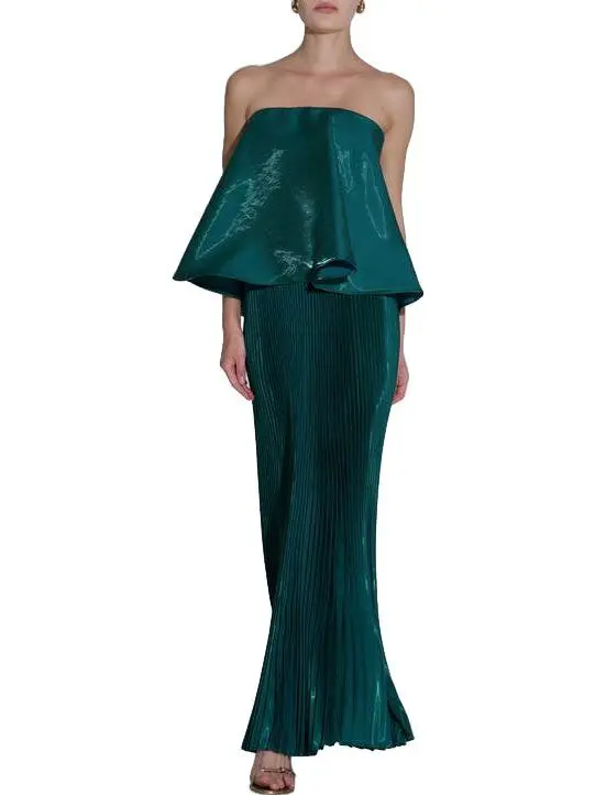 L'IDEE Strapless A-line Top With Internal Support - Pine Gloss