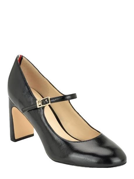 Tommy Hilfiger Sloane Faux Leather Block Heel Mary Jane Pumps - Black