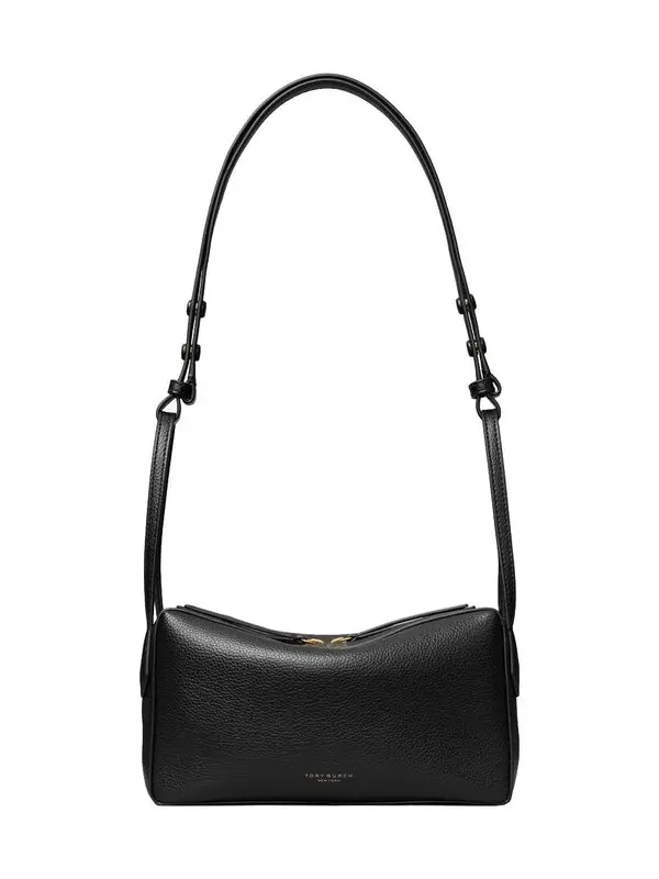 Tory Burch Perry Pebbled Leather Crossbody Bag - Black