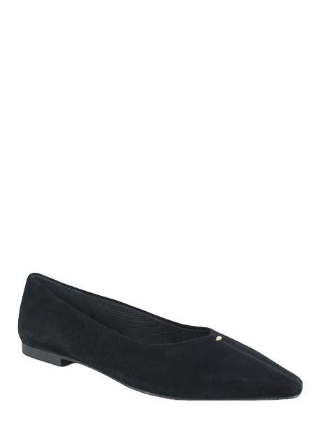 KENNETH COLE Nala Pointed Toe Flat - Black Suede