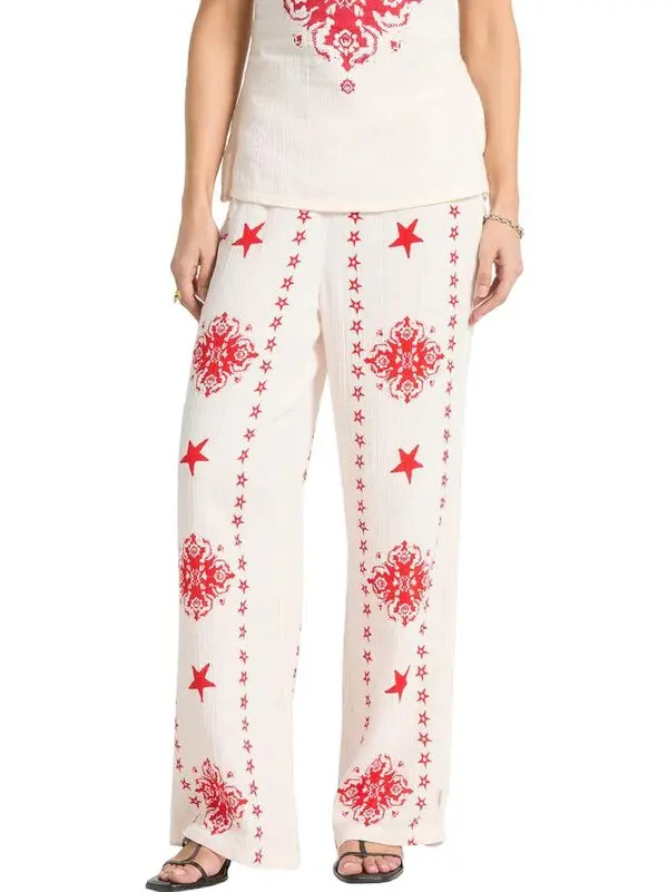 Brixton The Lola Lounge Pants - Off White Tile