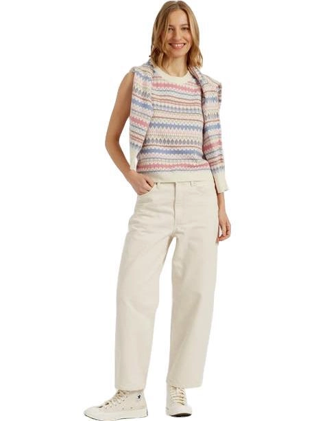 Chinti & Parker Wool-cashmere Fair Isle V-neck Tank - Cream