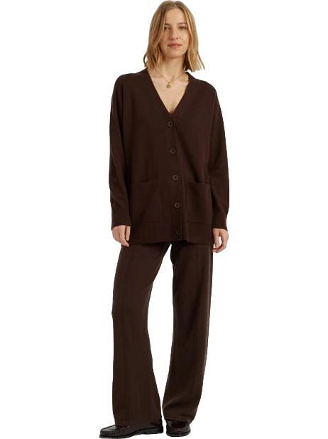 Chinti & Parker Wool-cashmere Long Cardigan - Chocolate
