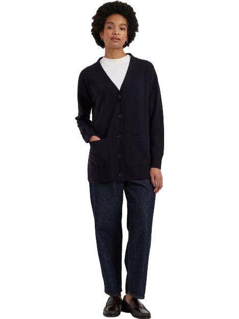 Chinti & Parker Wool-cashmere Long Cardigan - Navy