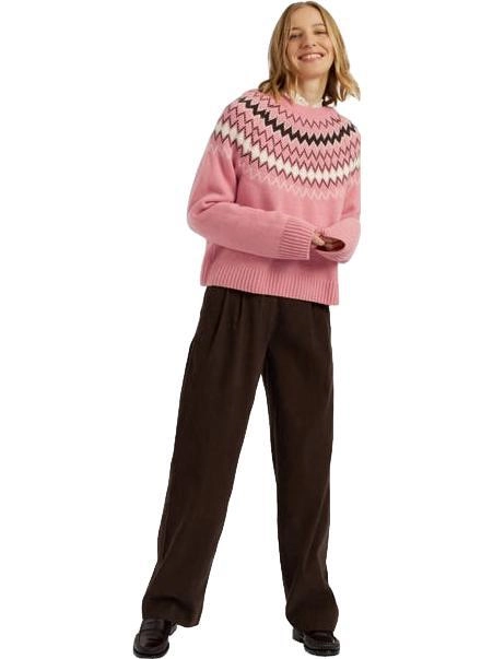 Chinti & Parker Wool-cashmere Fair Isle Sweater - Salmon