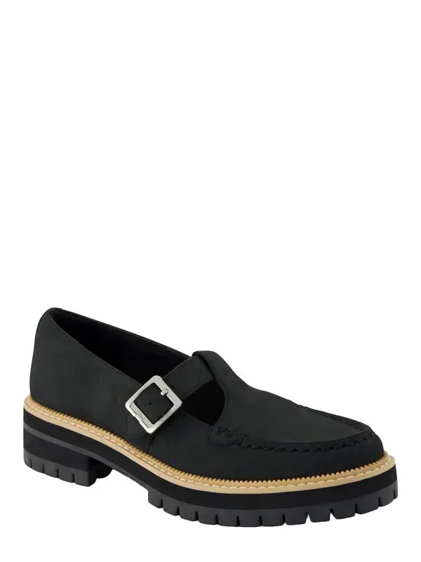 Toms Cara Mary Jane Flat - Black