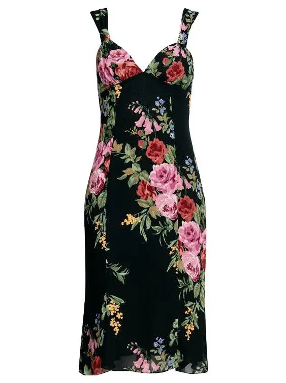 REFORMATION Macie Floral V-neck Dress - Gala