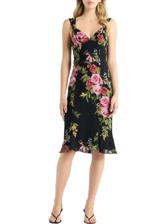 REFORMATION Macie Floral V-neck Dress - Gala