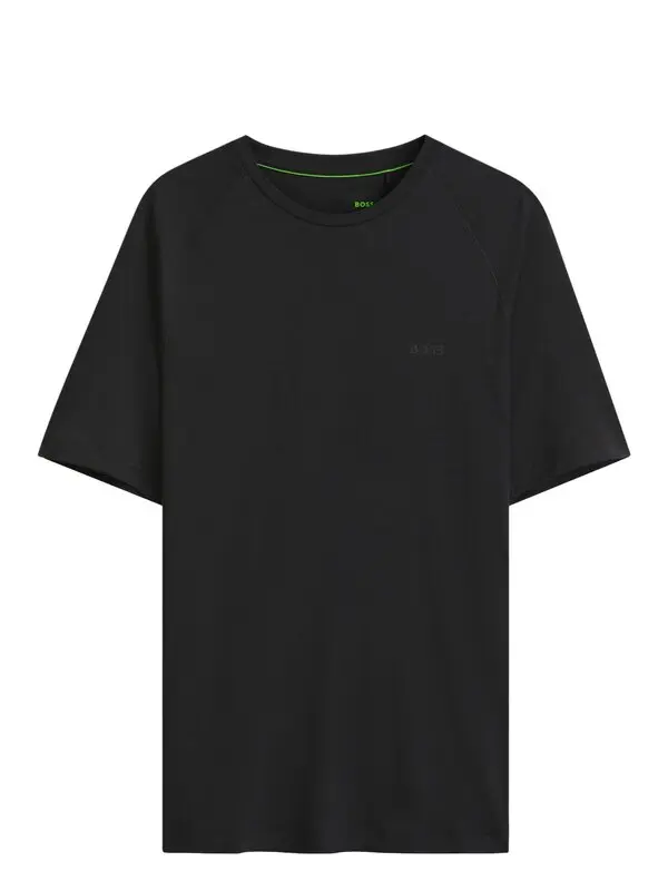 BOSS Wool-blend T-shirt With Quick-dry Performance - Dark Grey